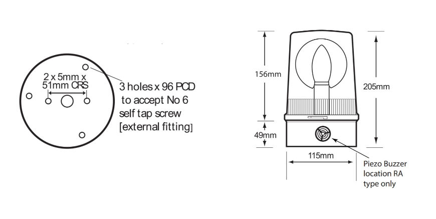 R201 Industrial Rotating Beacons – Prospec Safety Technology Sdn. Bhd.